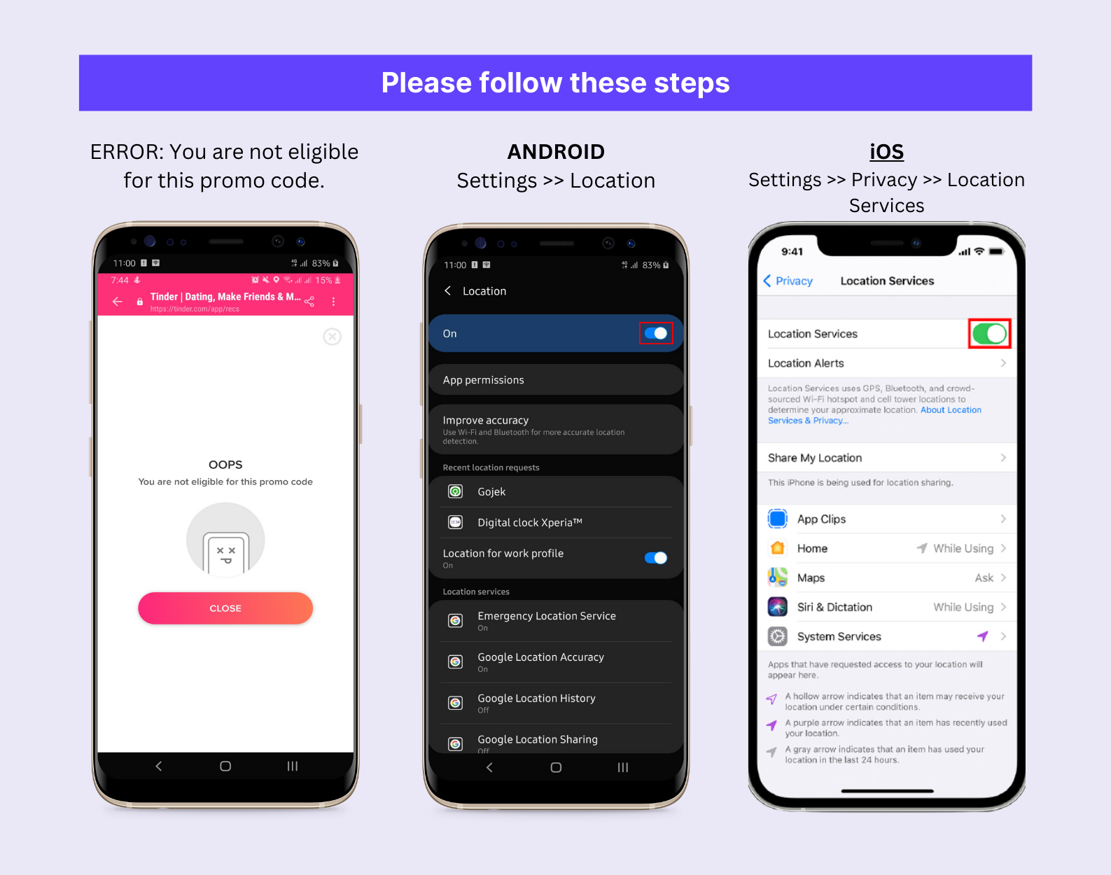 I'm Ineligible To Redeem My Tinder Voucher Code. What should I do? – Codashop مصر (Egypt)