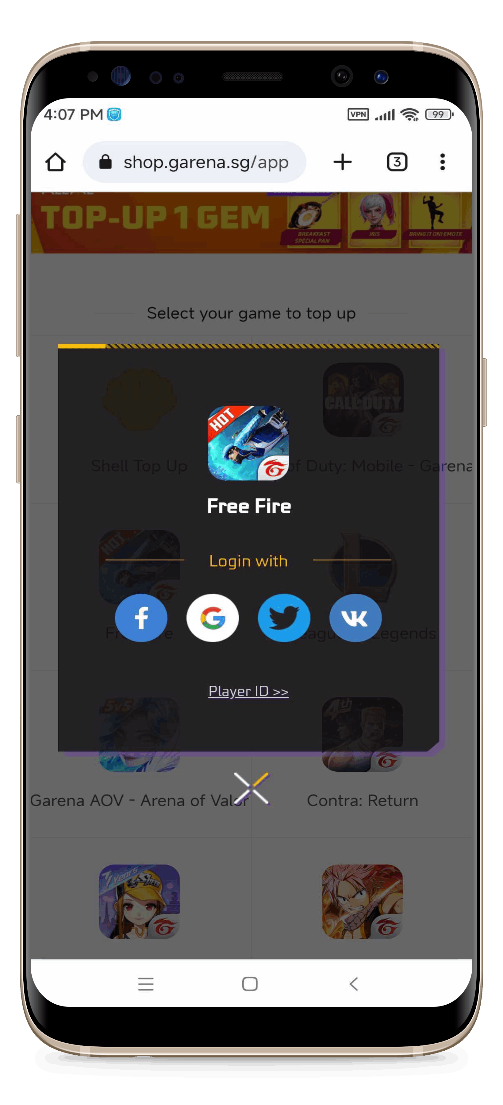 How to redeem Garena Free Fire voucher – Codashop مصر (Egypt)